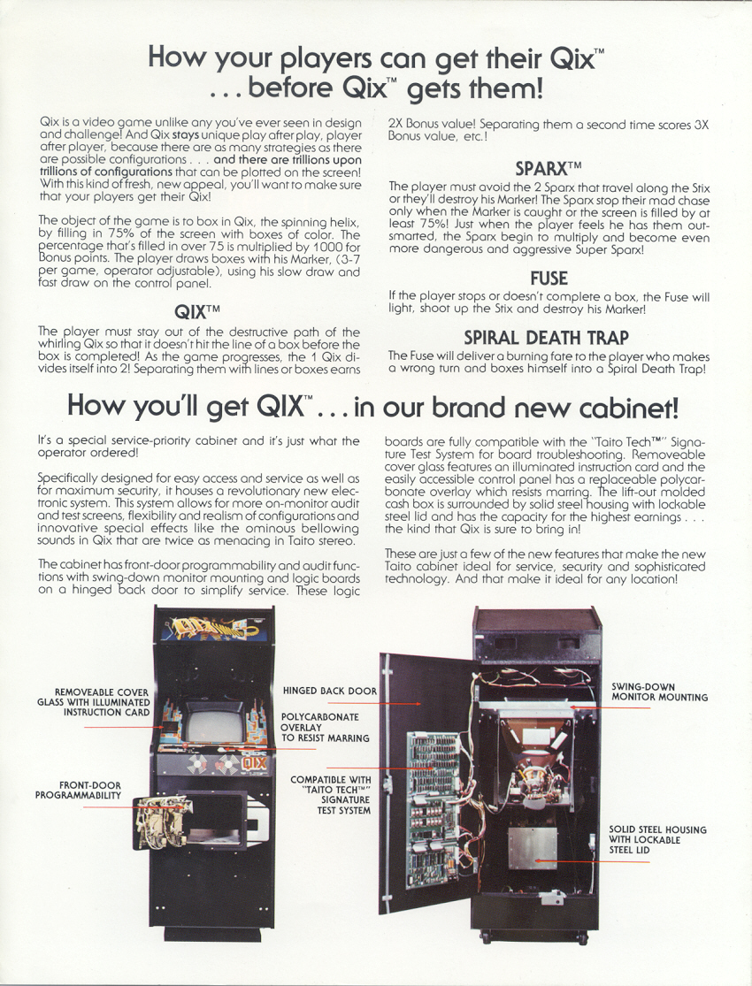 qix-arcade-flyer-2 | Arcade Specialties Game Rentals