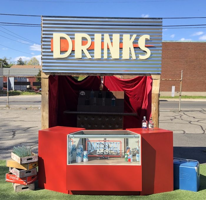 drinks stand outdoor movie screen rentals | Arcade Specialties Game Rentals